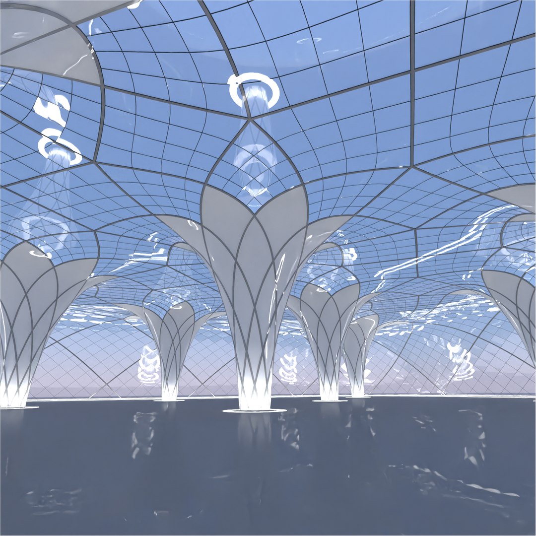 3D model Future glass building - TurboSquid 2055199