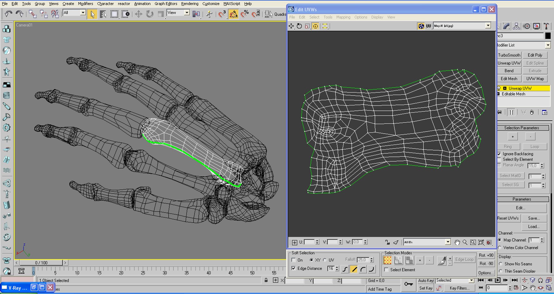 Obj Anatomical Hand Skeleton