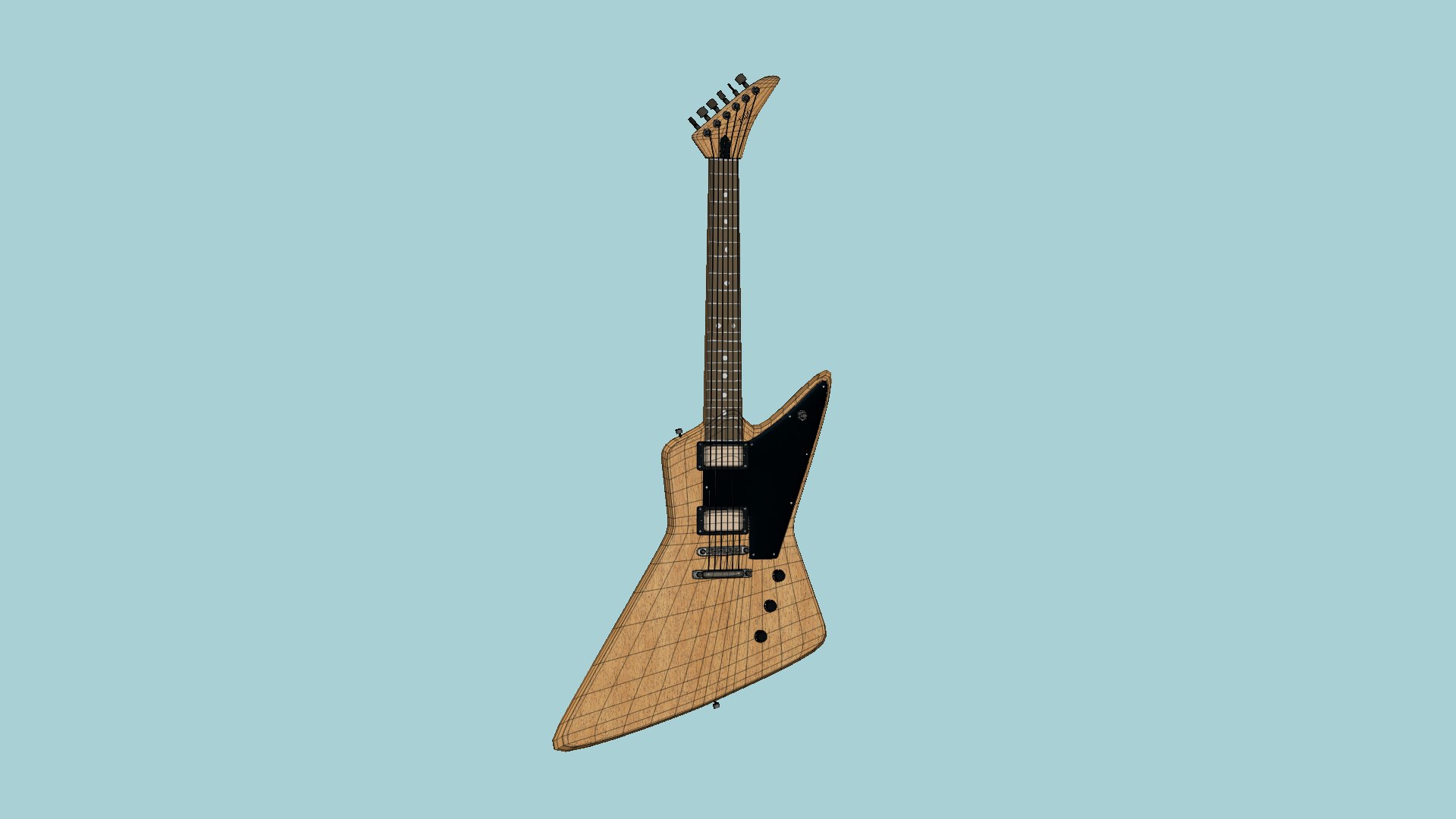 Electric Guitar F09 Light Wood - Music Instrument Design 3D ...
