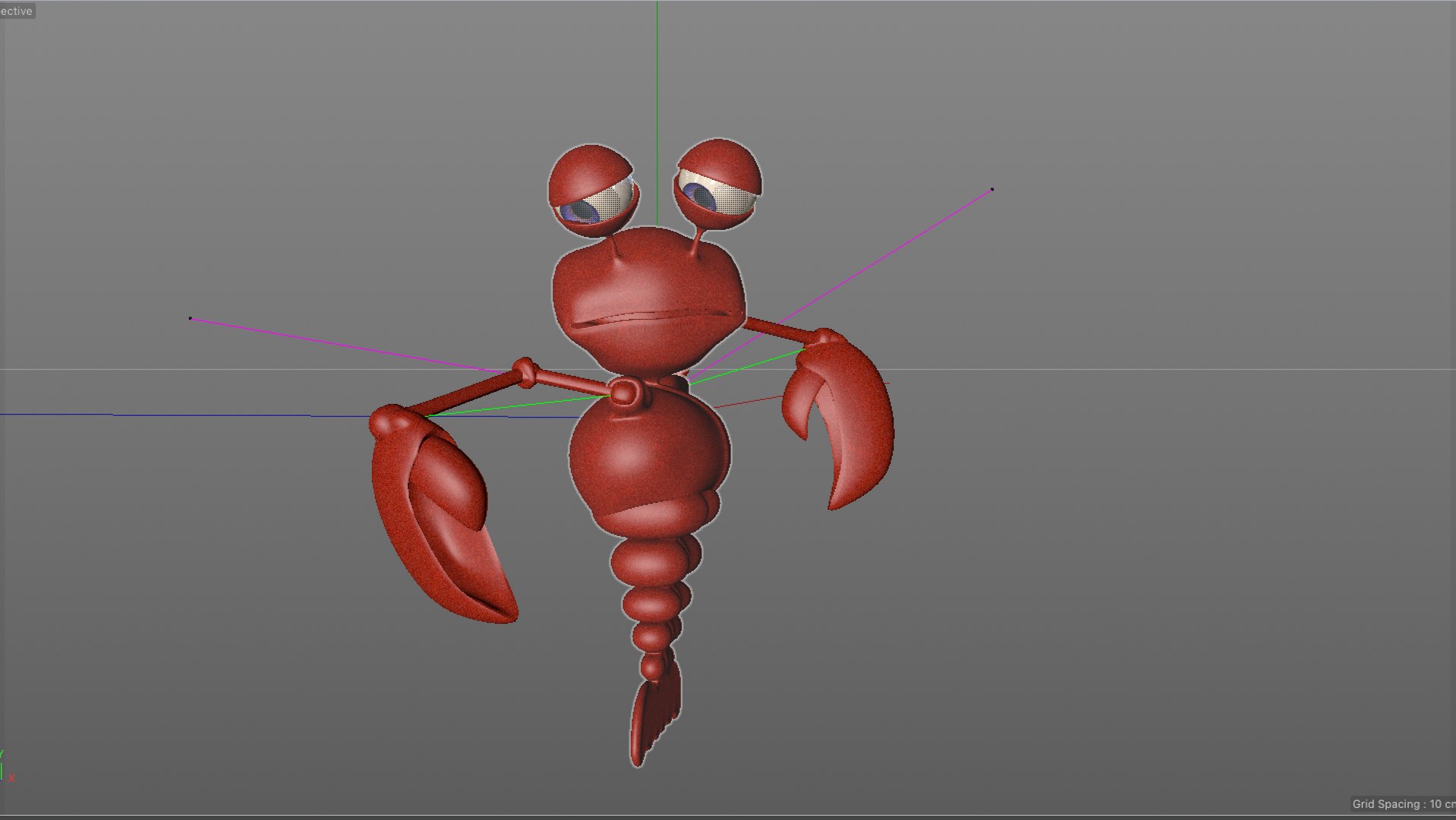 Lobster Cartoon Rigged 3D Model - TurboSquid 1740662