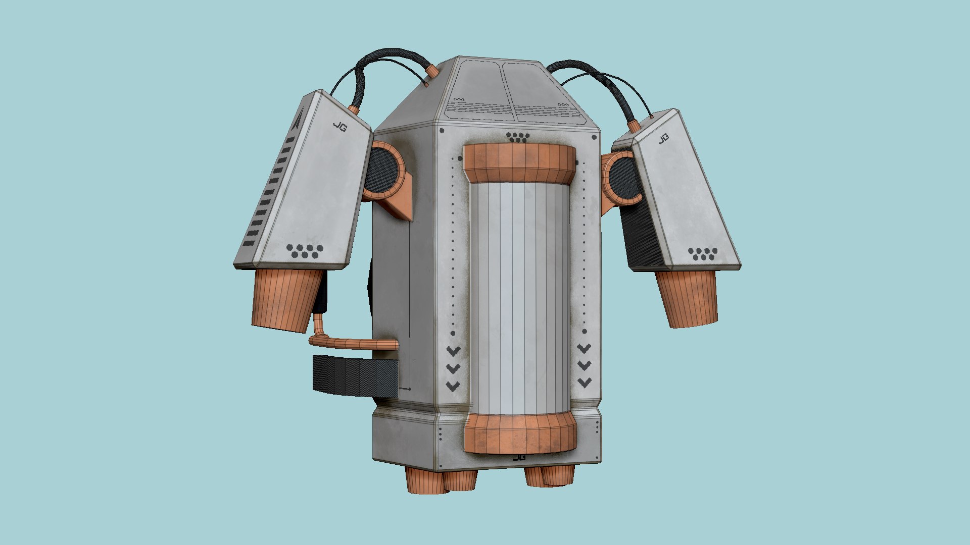 Jetpack G01 White Copper - SciFi Character Design 3D Model - TurboSquid ...