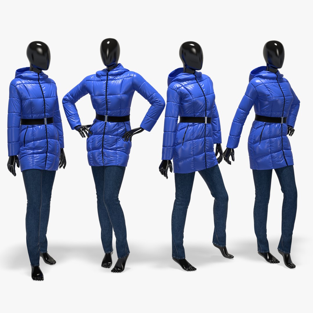 3d Set Winter Jackets Jeans