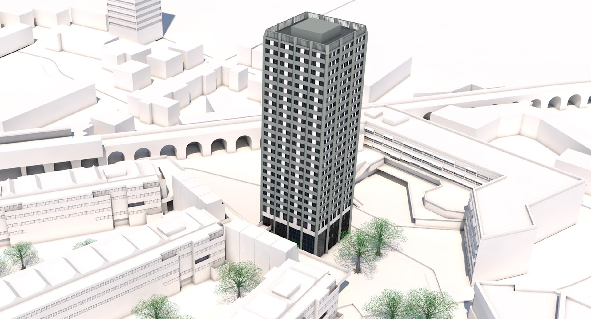 Grenfell Tower 3D Model - TurboSquid 1296030