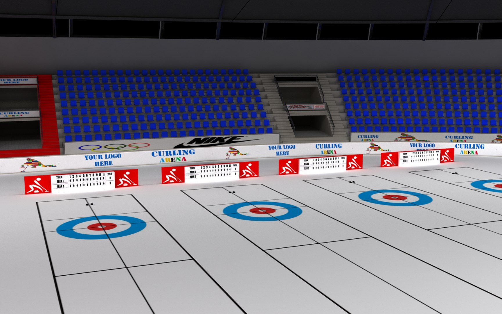 curling arena 3d max