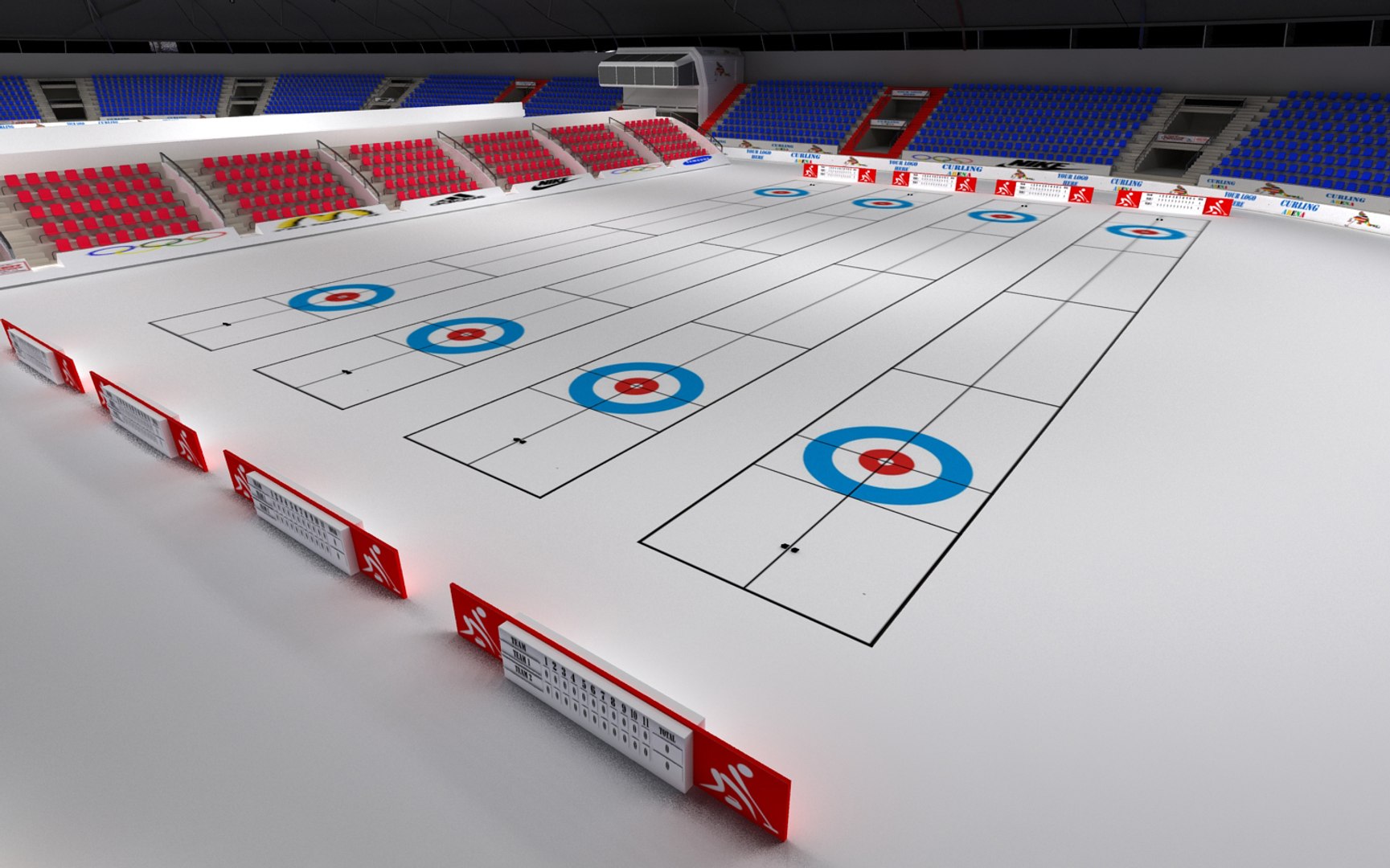 curling arena 3d max