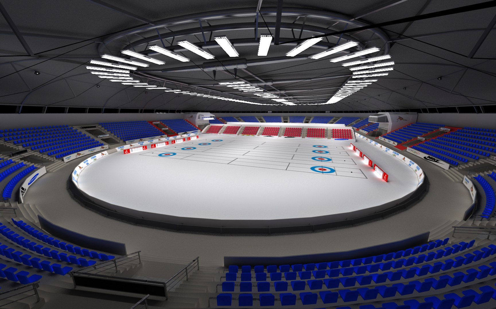 curling arena 3d max