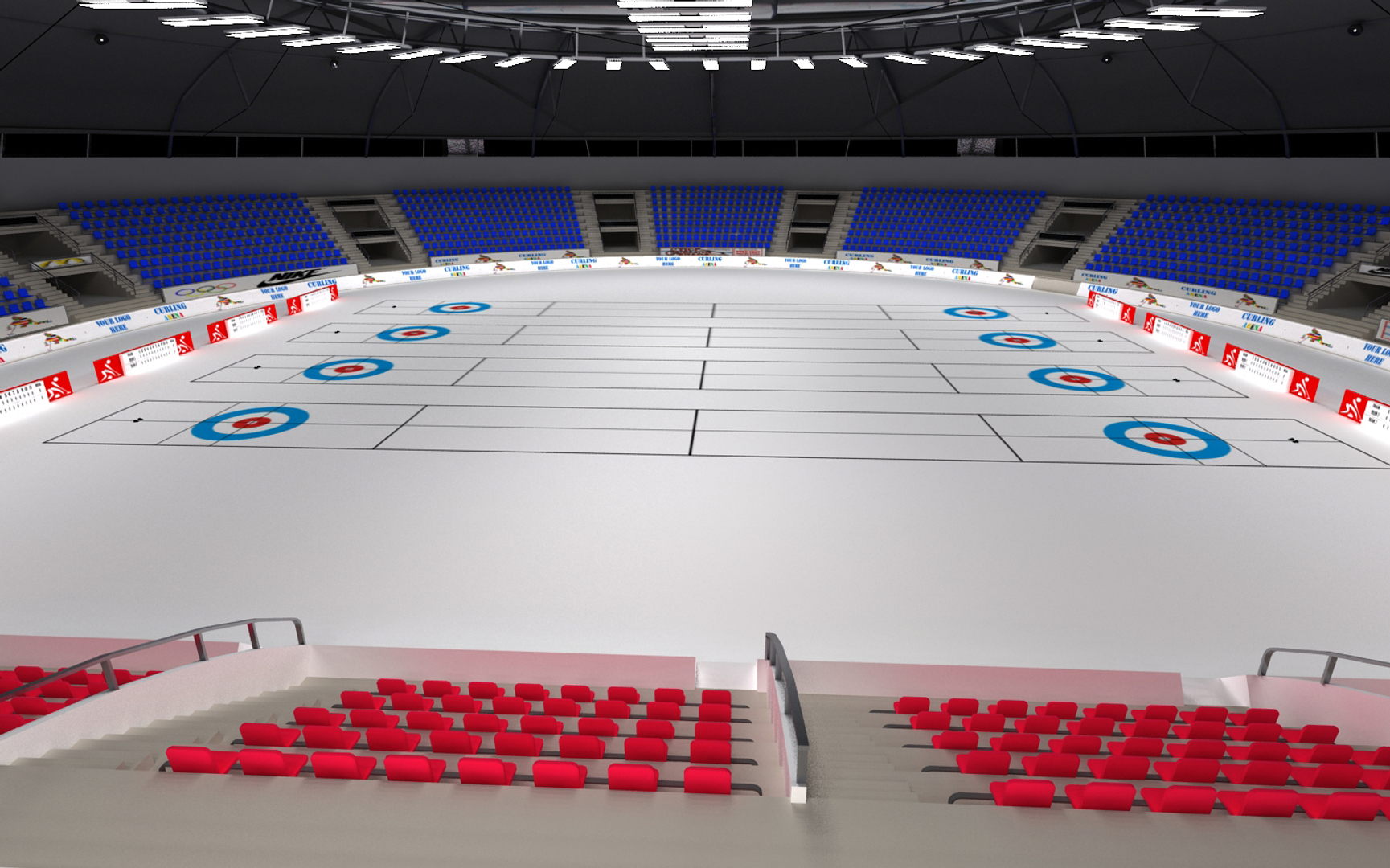 curling arena 3d max