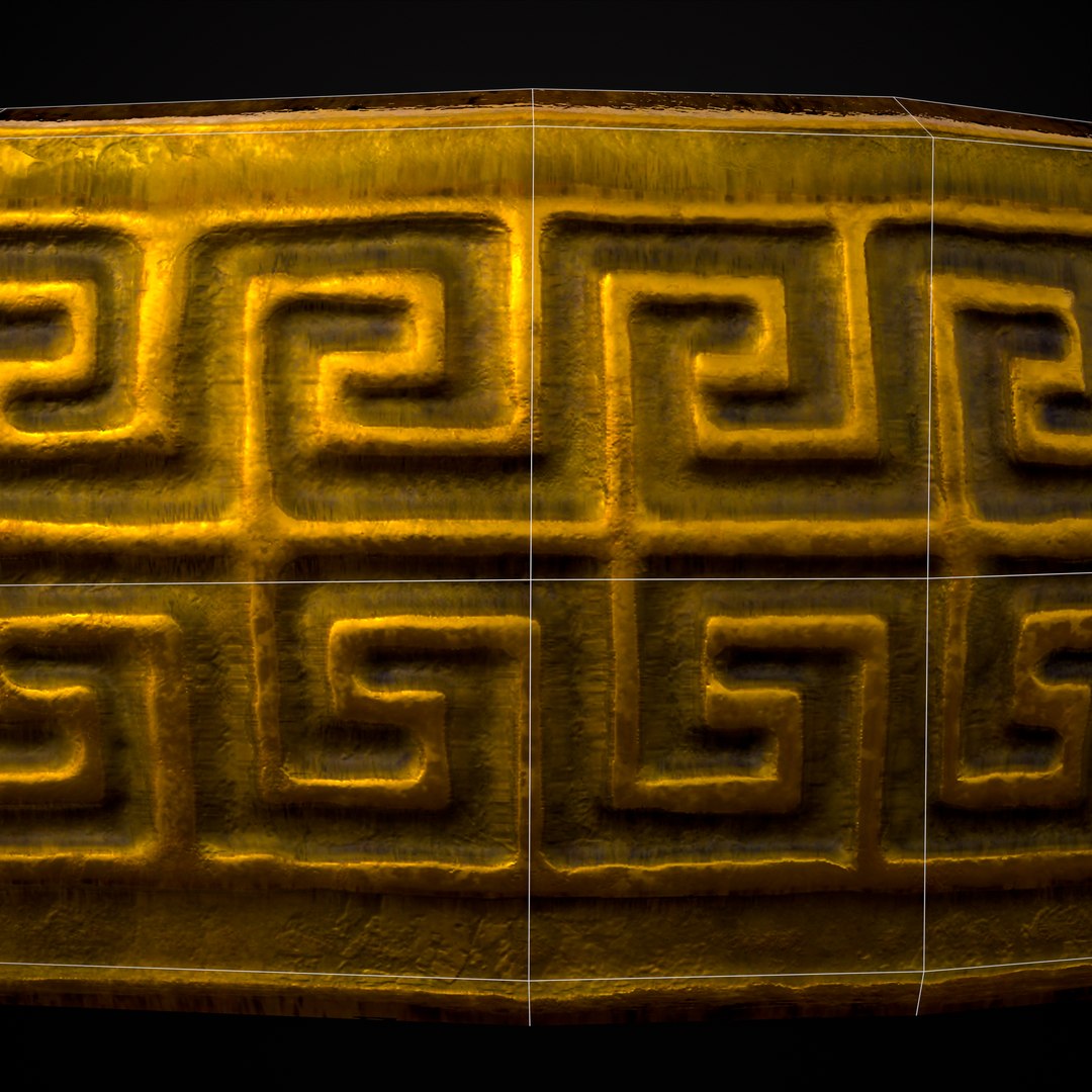 Greek Pattern Gold Ring 3D model - TurboSquid 2059463