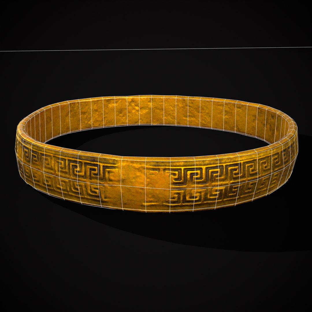 Greek Pattern Gold Ring 3D Model - TurboSquid 2059463
