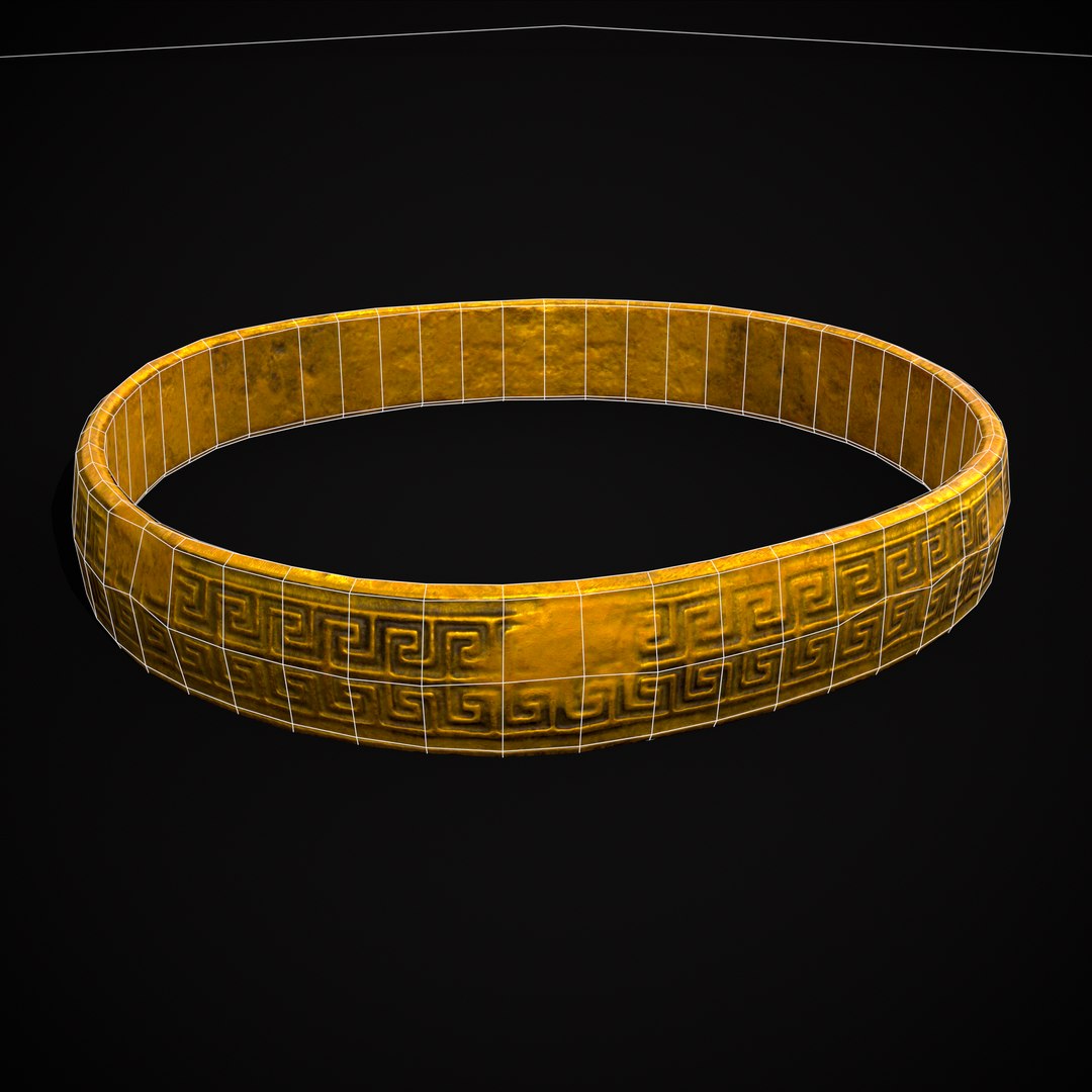 Greek Pattern Gold Ring 3D model - TurboSquid 2059463