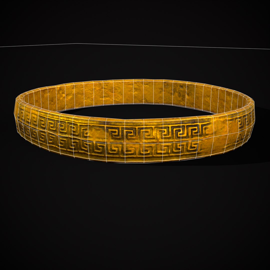 Greek Pattern Gold Ring 3D model - TurboSquid 2059463