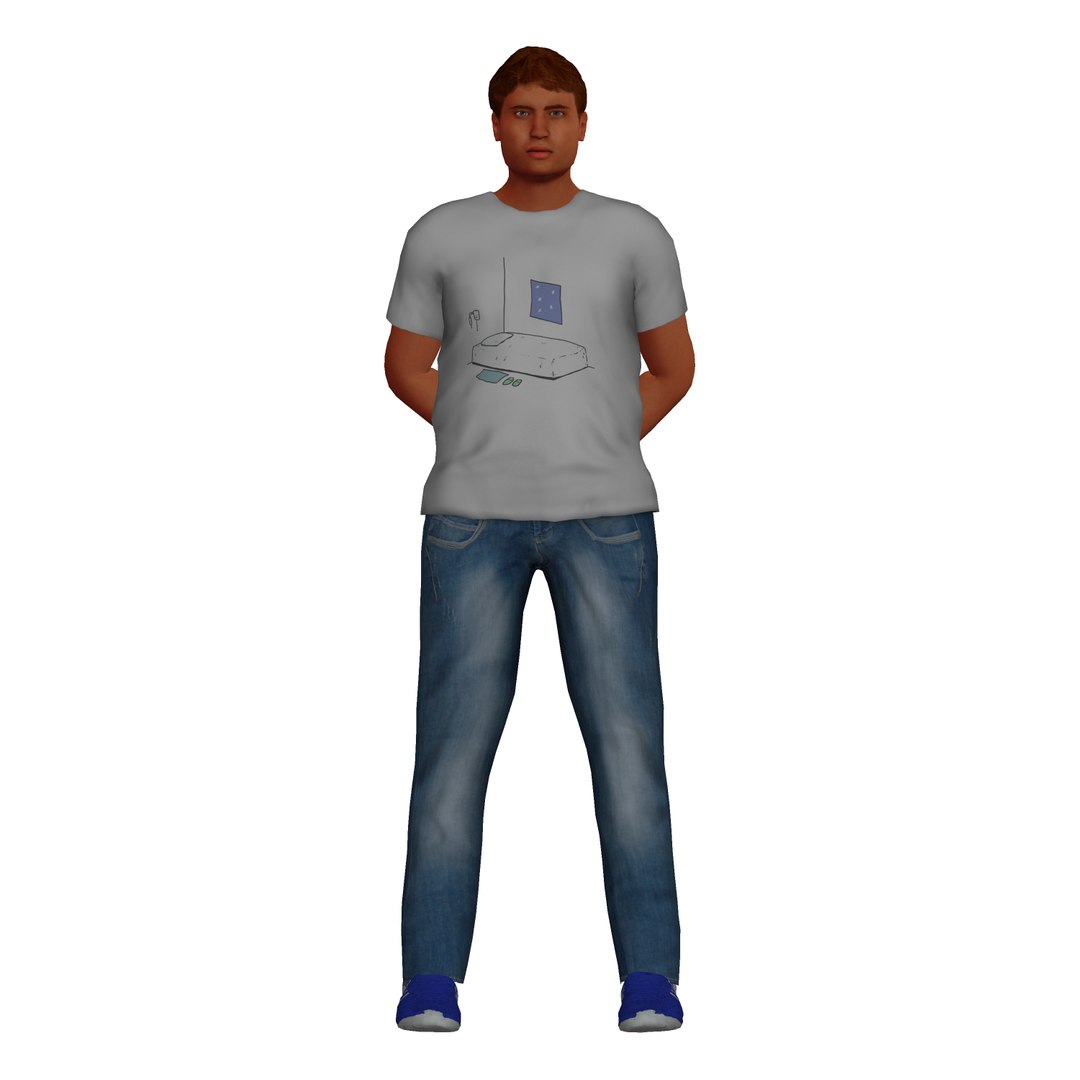 3D chubby man character model - TurboSquid 1661779