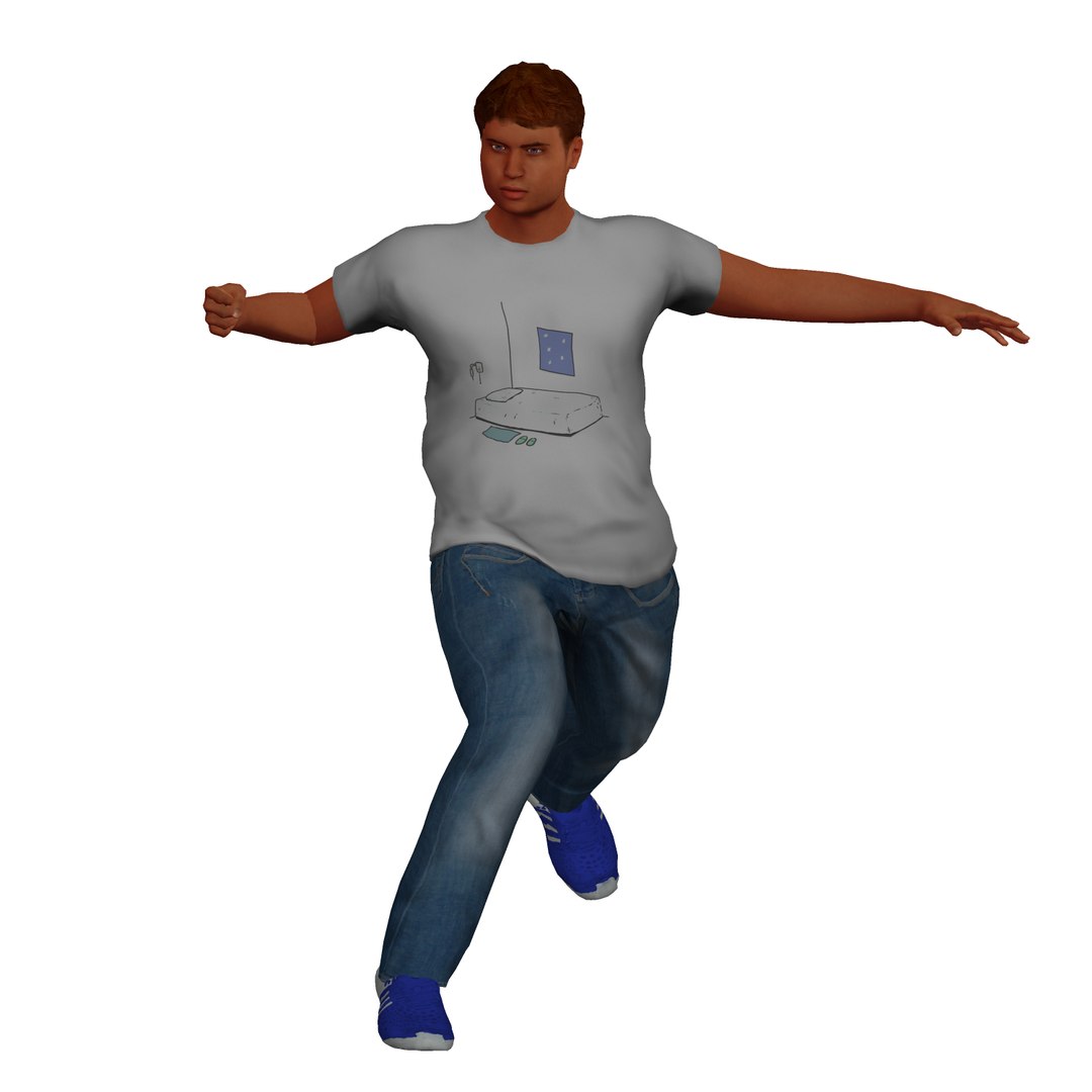 3D chubby man character model - TurboSquid 1661779