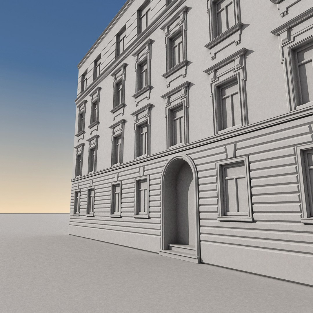3d model european building europe