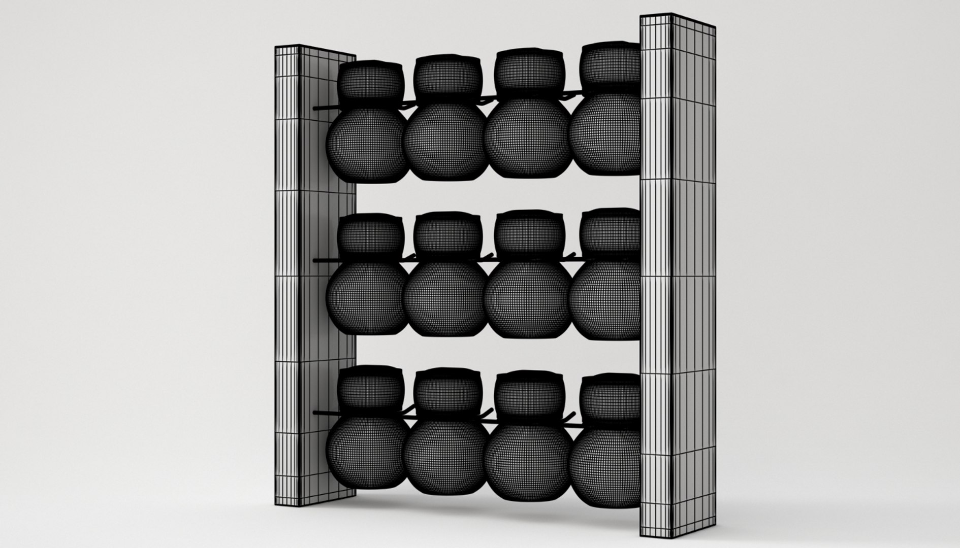 12 piece spice rack 3D model - TurboSquid 1315430
