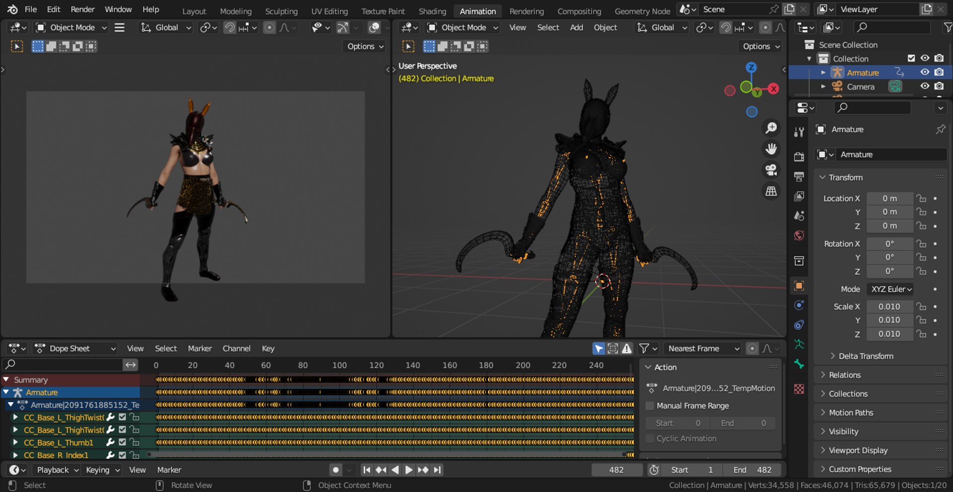 Female Anubite Warrior 3D Model - TurboSquid 2344913