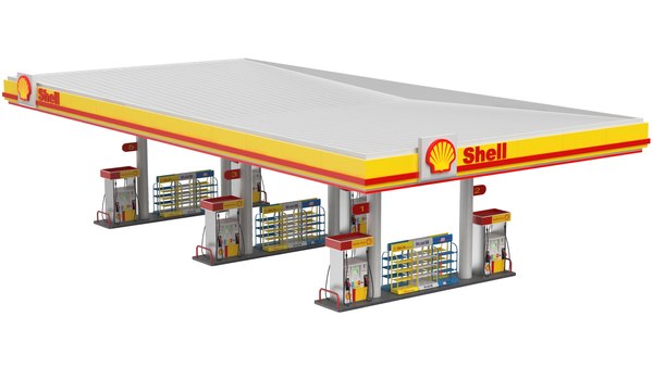 3D Full Detailed Shell Gas Station Collection - TurboSquid 2038094