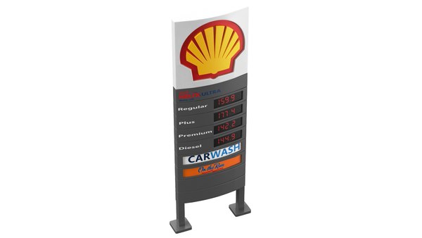 Coleção completa e detalhada de postos de gasolina Shell Modelo 3D ...