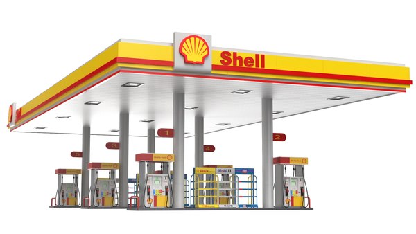 3D Full Detailed Shell Gas Station Collection - TurboSquid 2038094