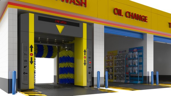 Coleção completa e detalhada de postos de gasolina Shell Modelo 3D ...