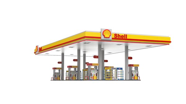 Coleção completa e detalhada de postos de gasolina Shell Modelo 3D ...