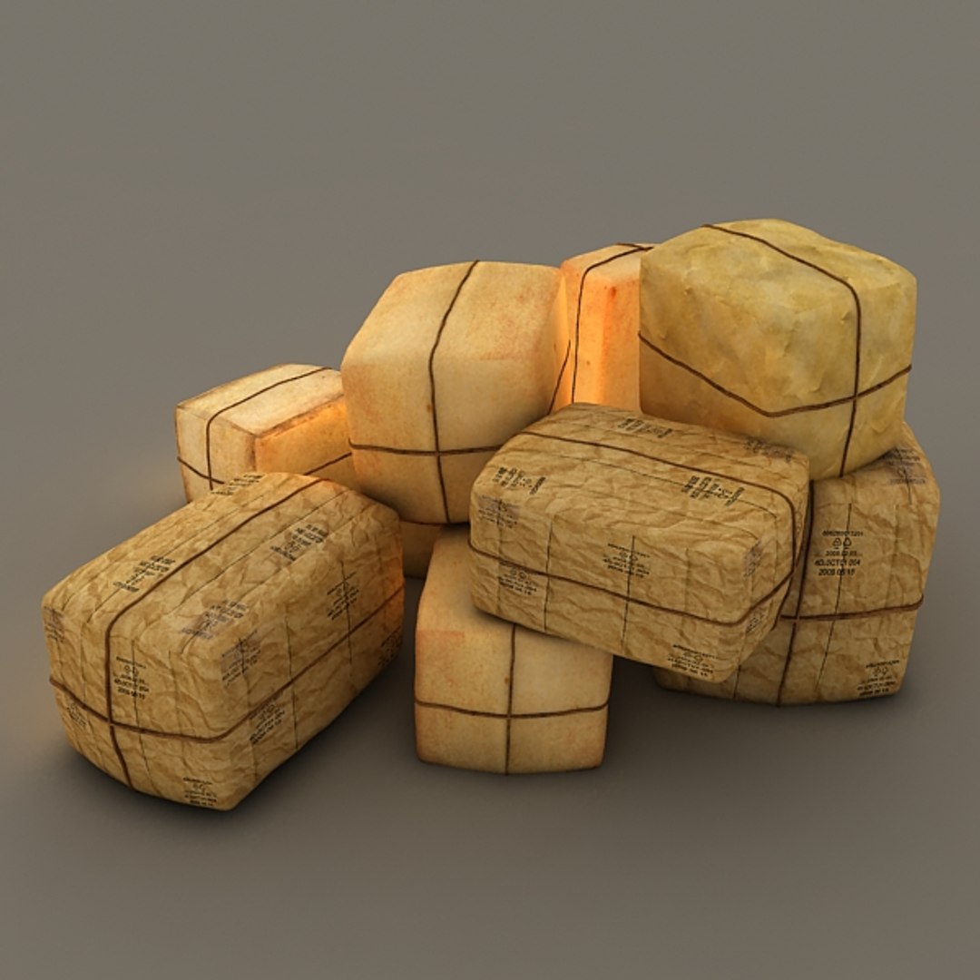 Old Post Packages 3d Model