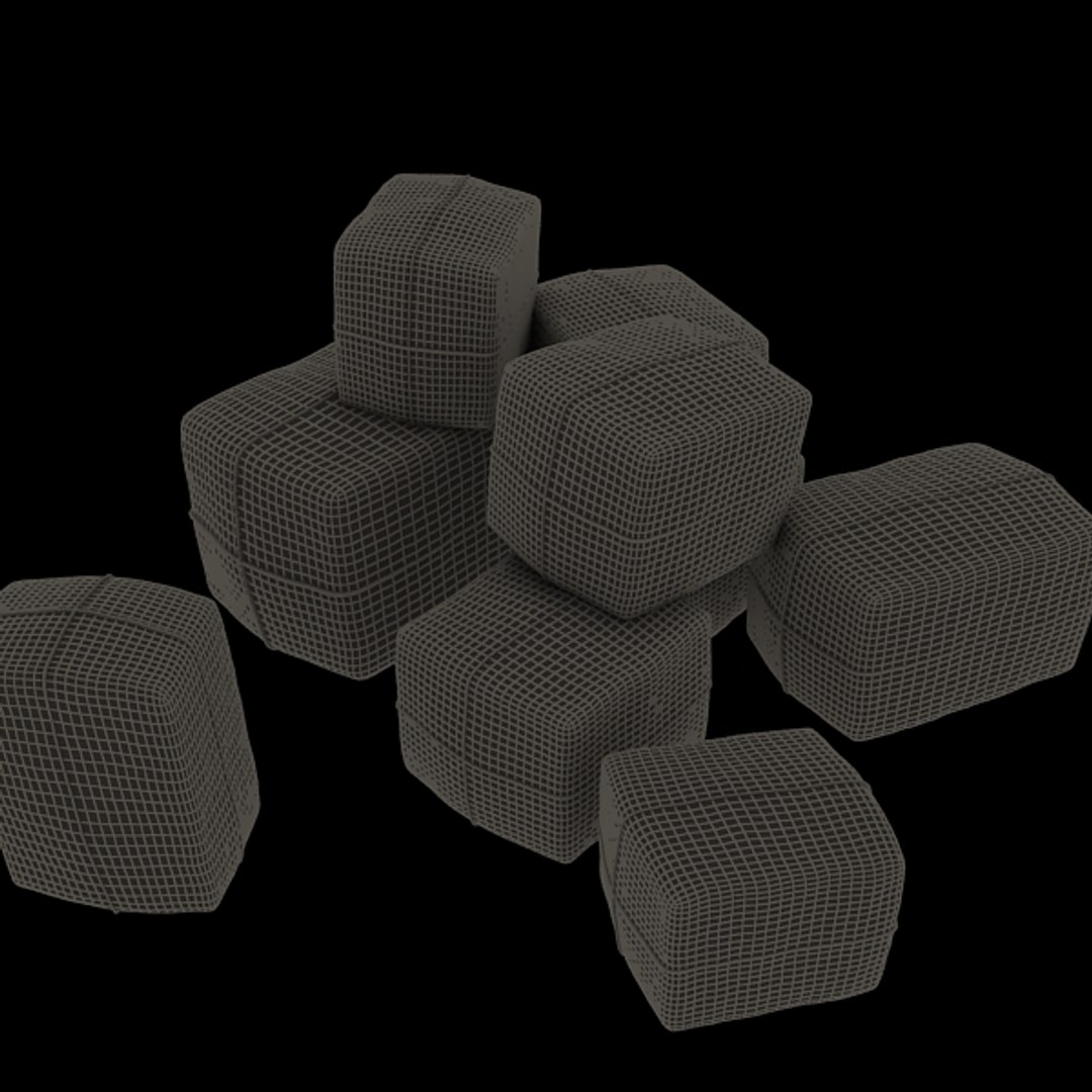 Old Post Packages 3d Model