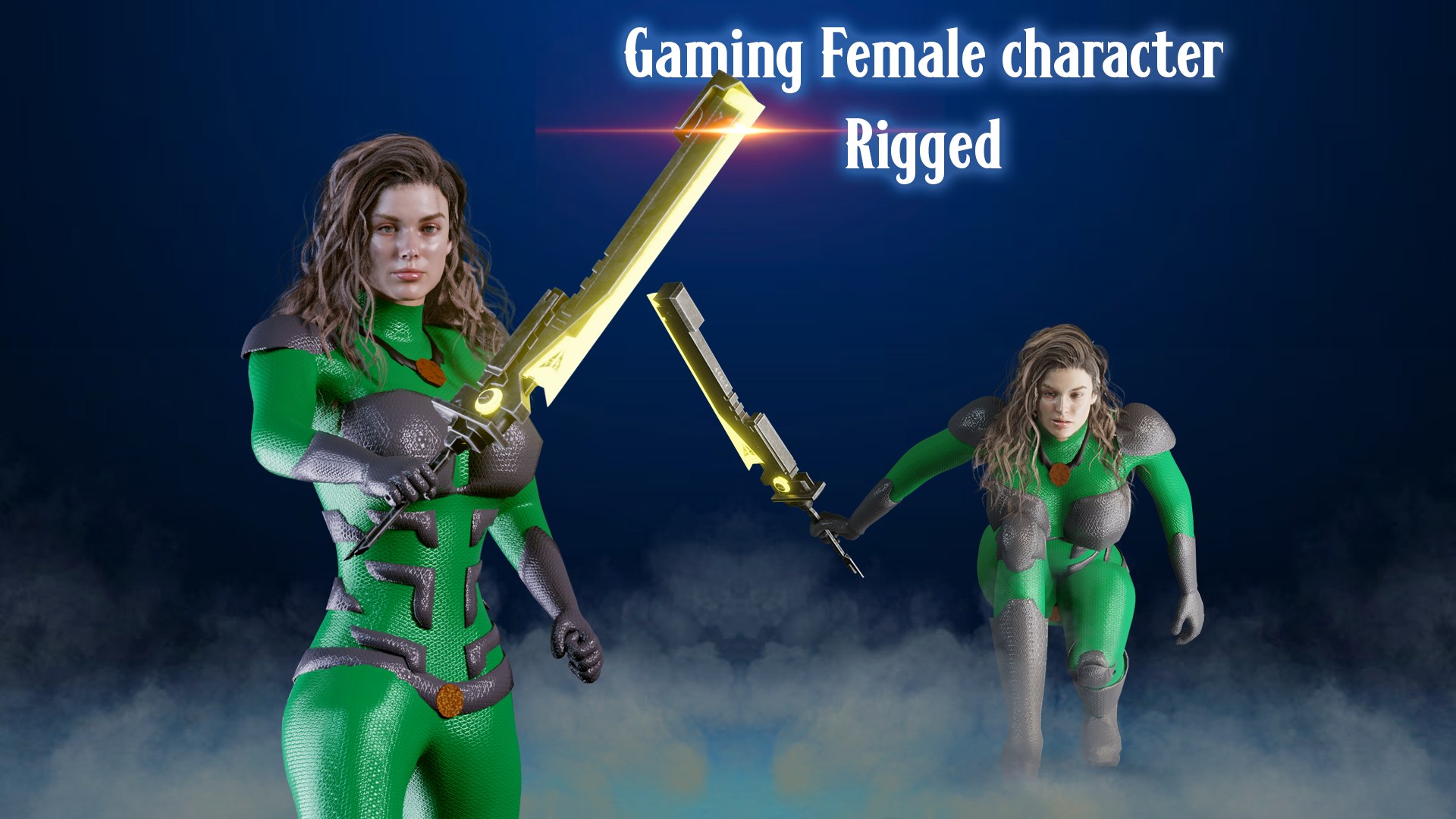 3D Sci-fi Female - Rigged - TurboSquid 2108087