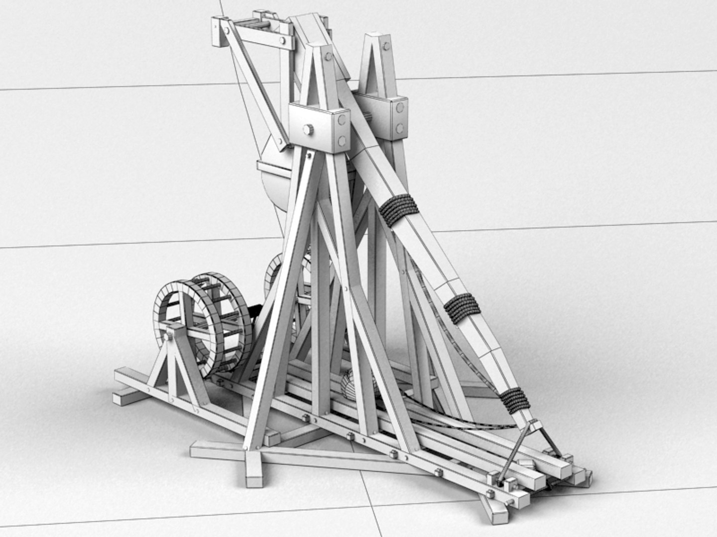 3d Old Trebuchet Model