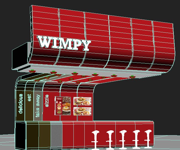3d model of wimpy counter design