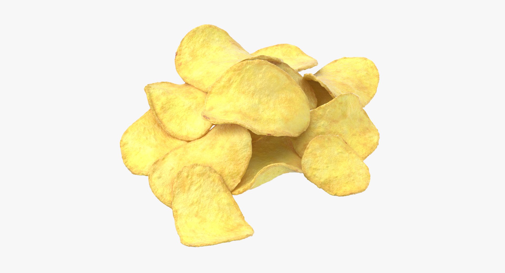 3D potato chips 02 model - TurboSquid 1175798