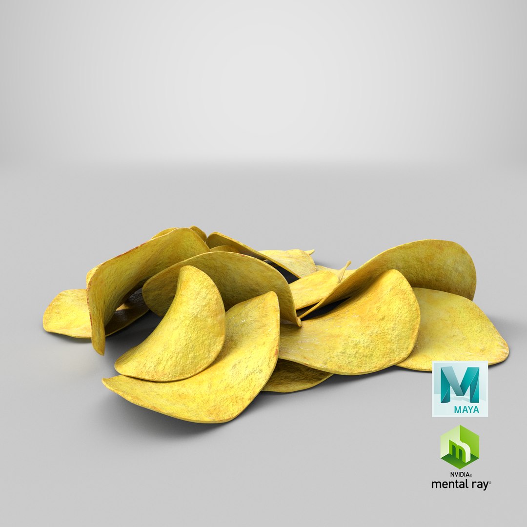 3D potato chips 02 model - TurboSquid 1175798