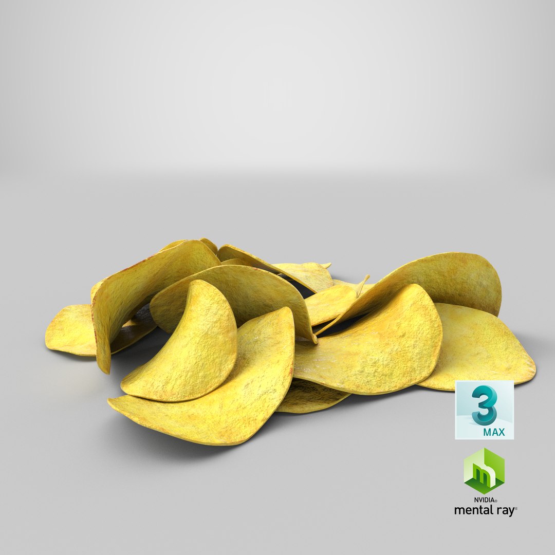 3D potato chips 02 model - TurboSquid 1175798