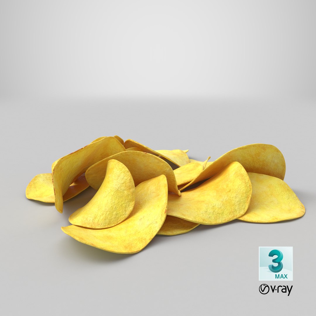 3D potato chips 02 model - TurboSquid 1175798