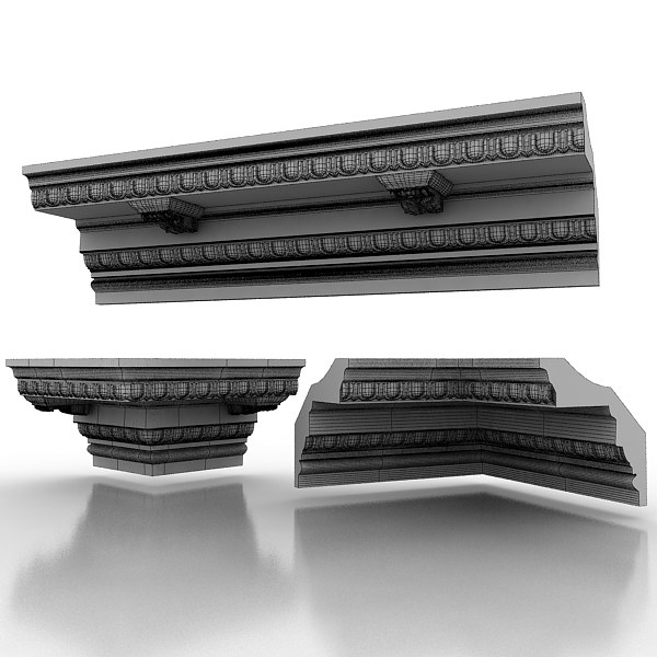 3d model cornice molding