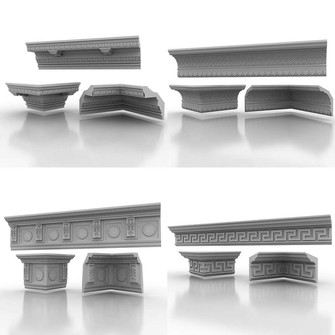 3d model cornice molding
