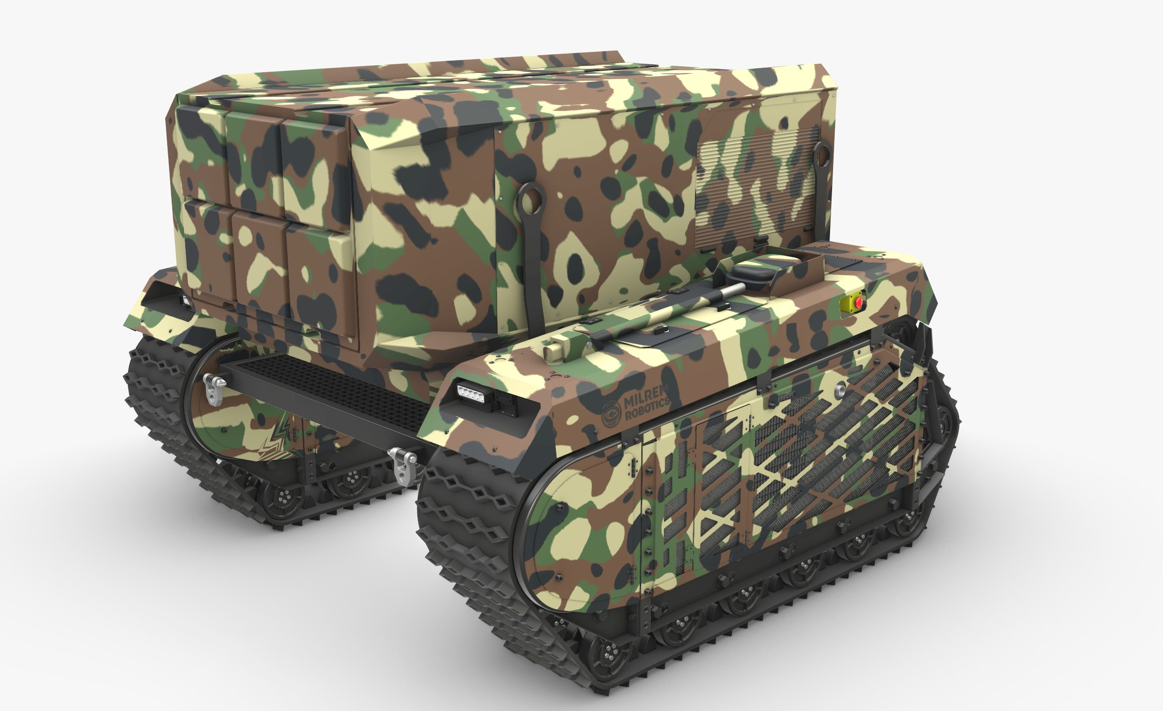 Loitering Munition Multi-Canister Launcher가 장착 된 THeMIS UGV 3D 모델 ...