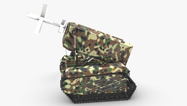 Loitering Munition Multi-Canister Launcher가 장착 된 THeMIS UGV 3D 모델 ...