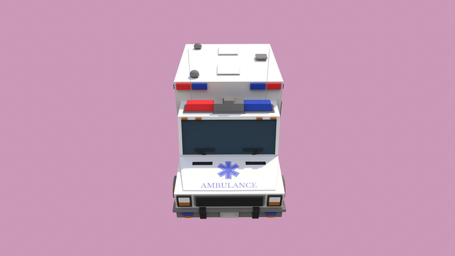 Lowpoly Ambulance 3D model - TurboSquid 2033513