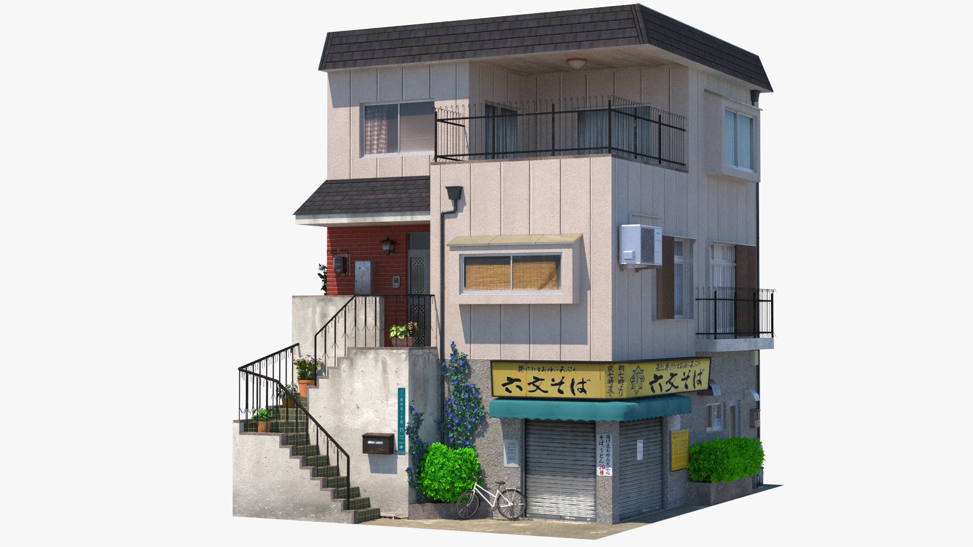 3D Japanese Buildings Bundle 1(1) - TurboSquid 2378630
