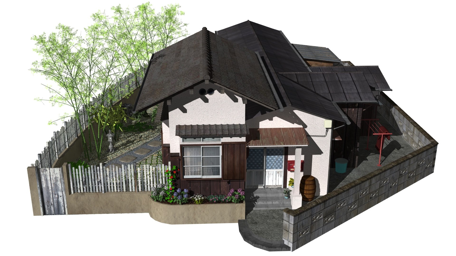 3D Japanese Buildings Bundle 1(1) - TurboSquid 2378630