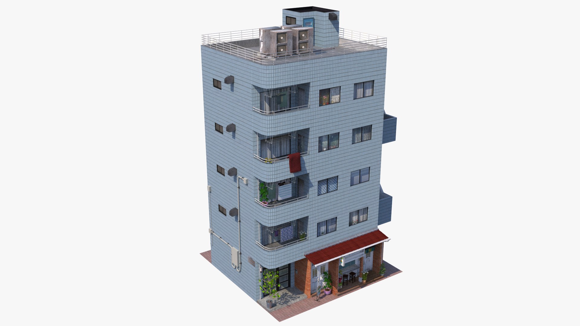 3D Japanese Buildings Bundle 1(1) - TurboSquid 2378630