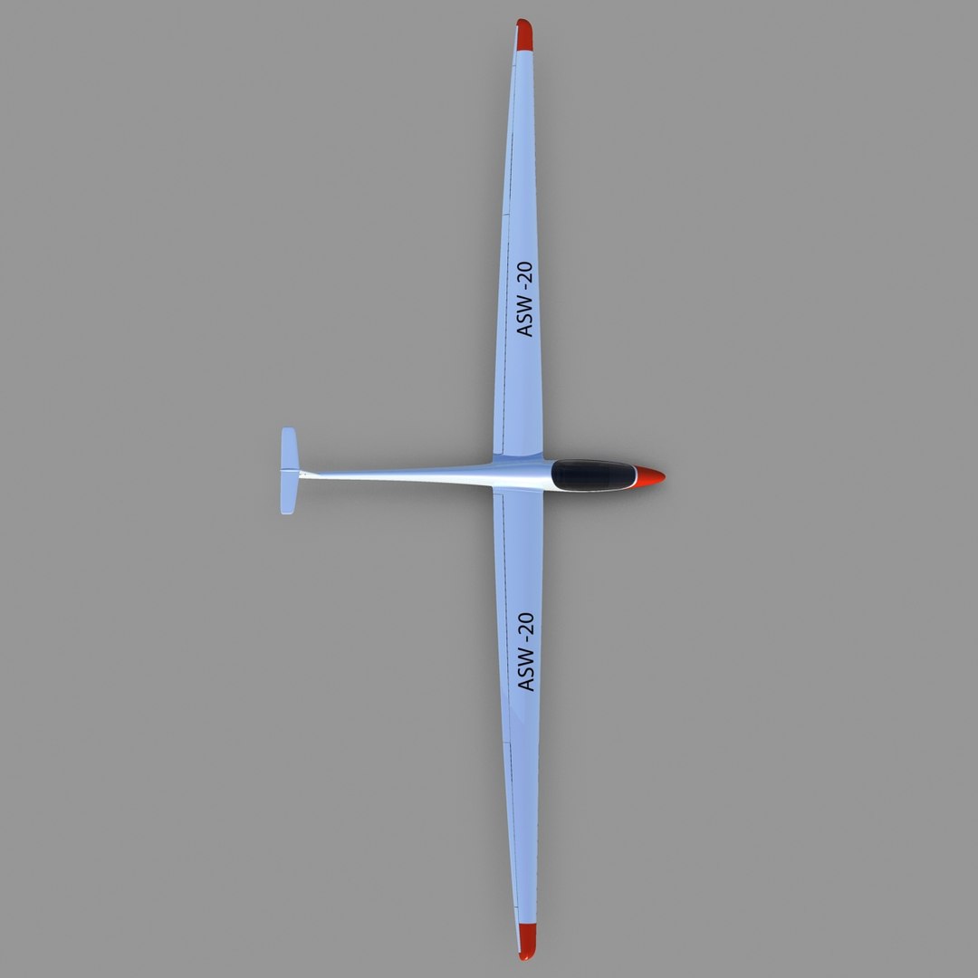3d Model Asw 20 Glider