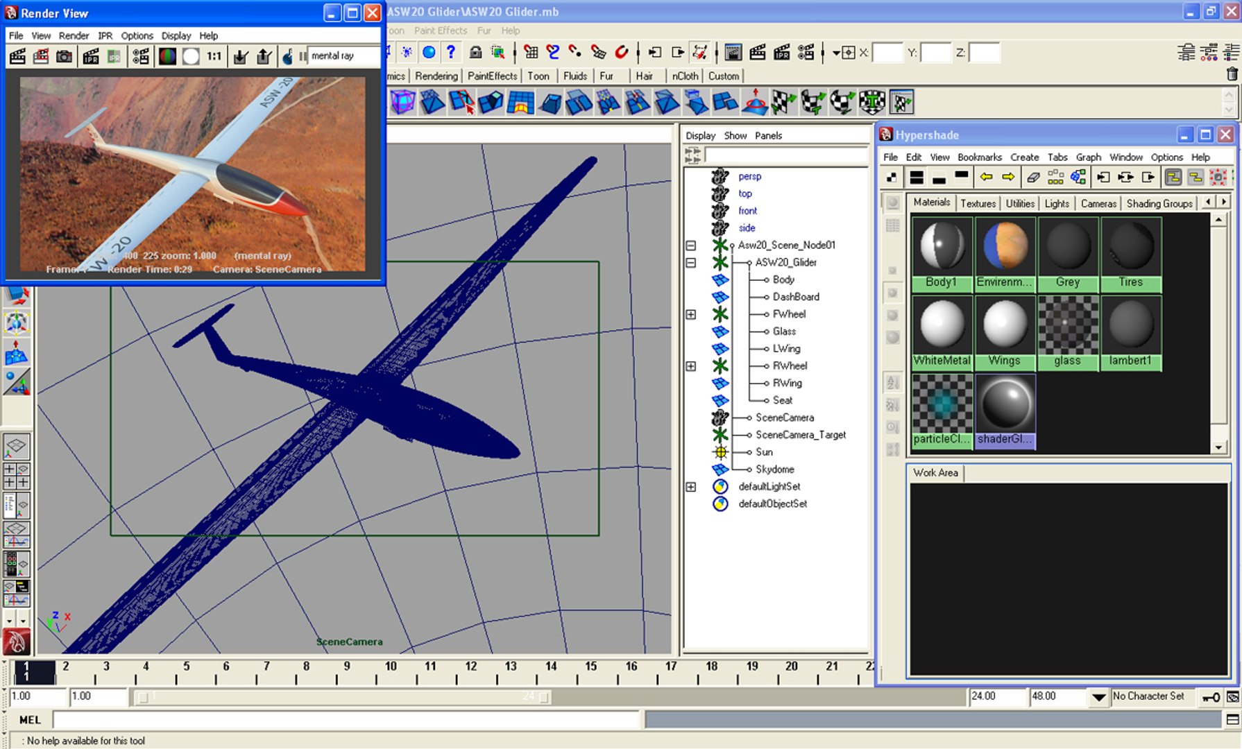 3d Model Asw 20 Glider