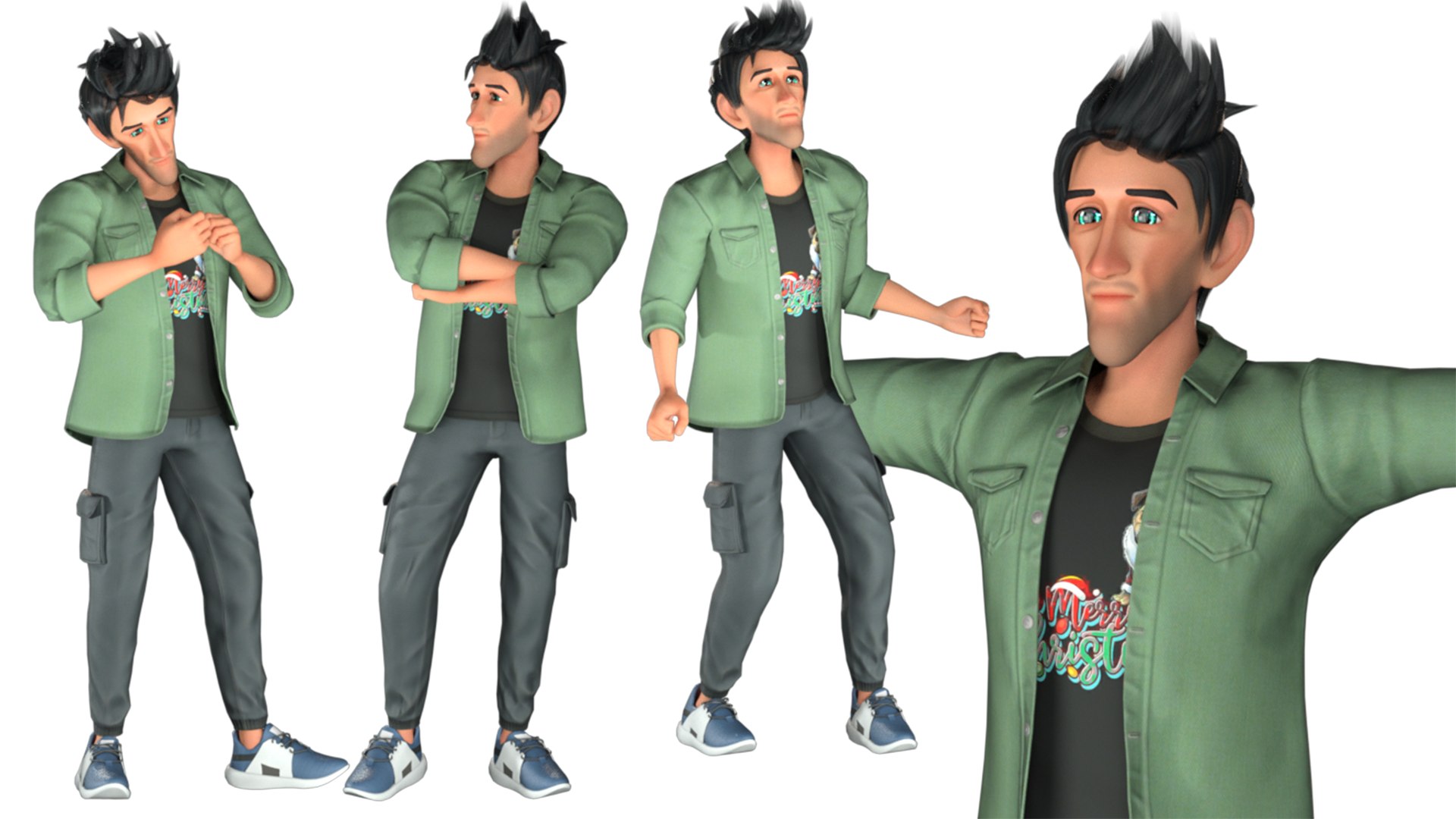 3D Cartoon Rigged stylist Man Character 3D Model model - TurboSquid 2143407