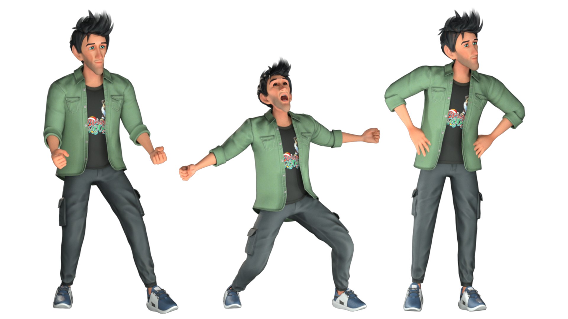 3D Cartoon Rigged stylist Man Character 3D Model model - TurboSquid 2143407