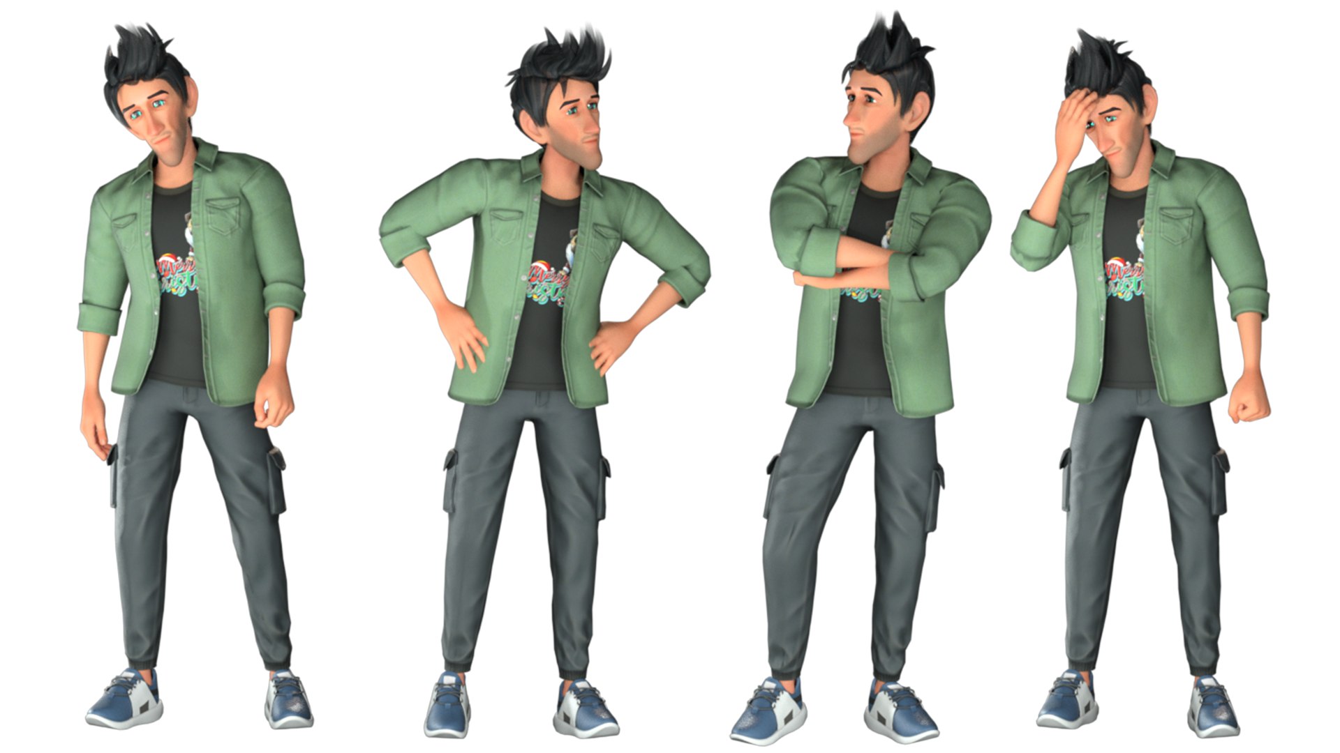 3D Cartoon Rigged stylist Man Character 3D Model model - TurboSquid 2143407