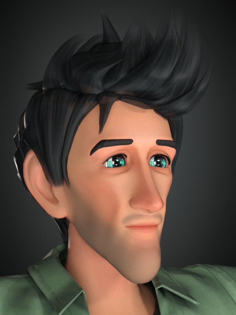 3D Cartoon Rigged stylist Man Character 3D Model model - TurboSquid 2143407