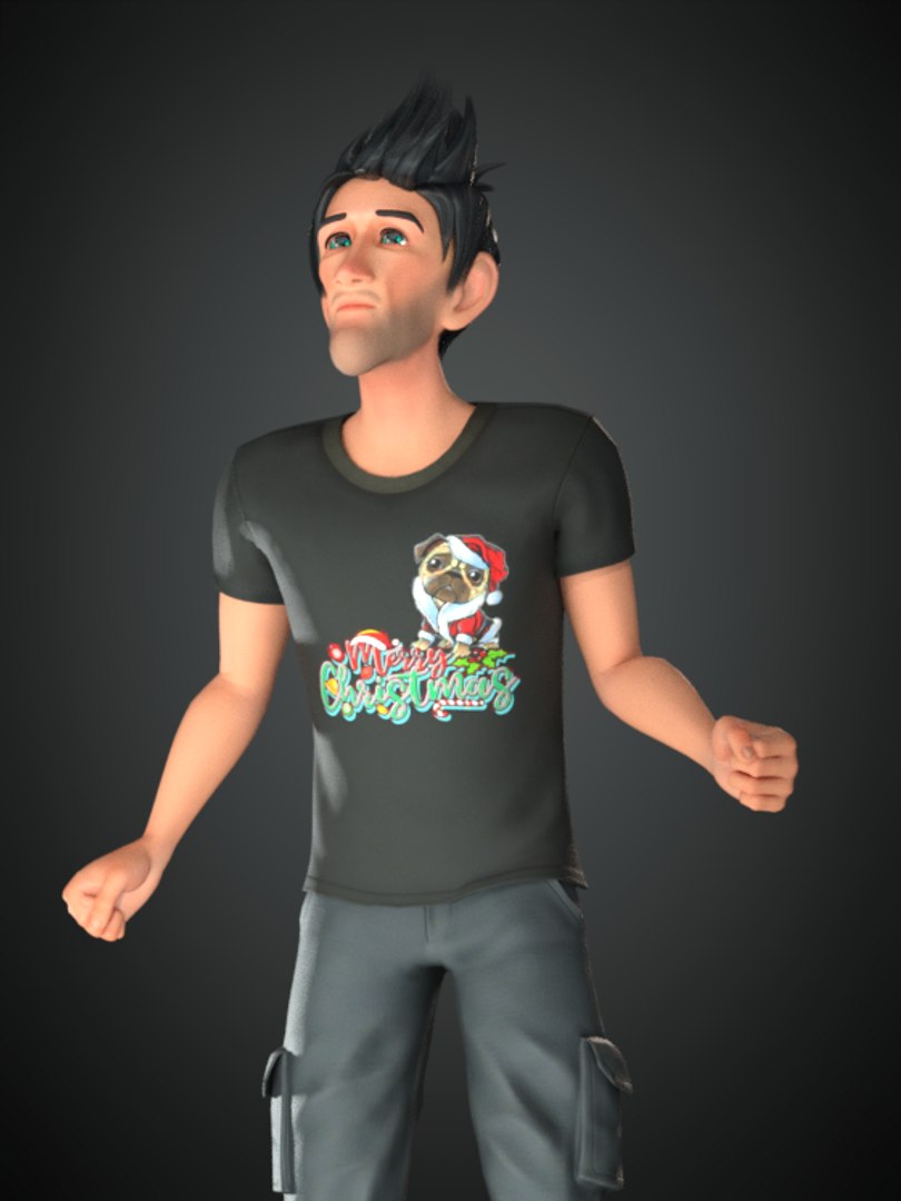 3D Cartoon Rigged Stylist Man Character 3D Model Model - TurboSquid 2143407