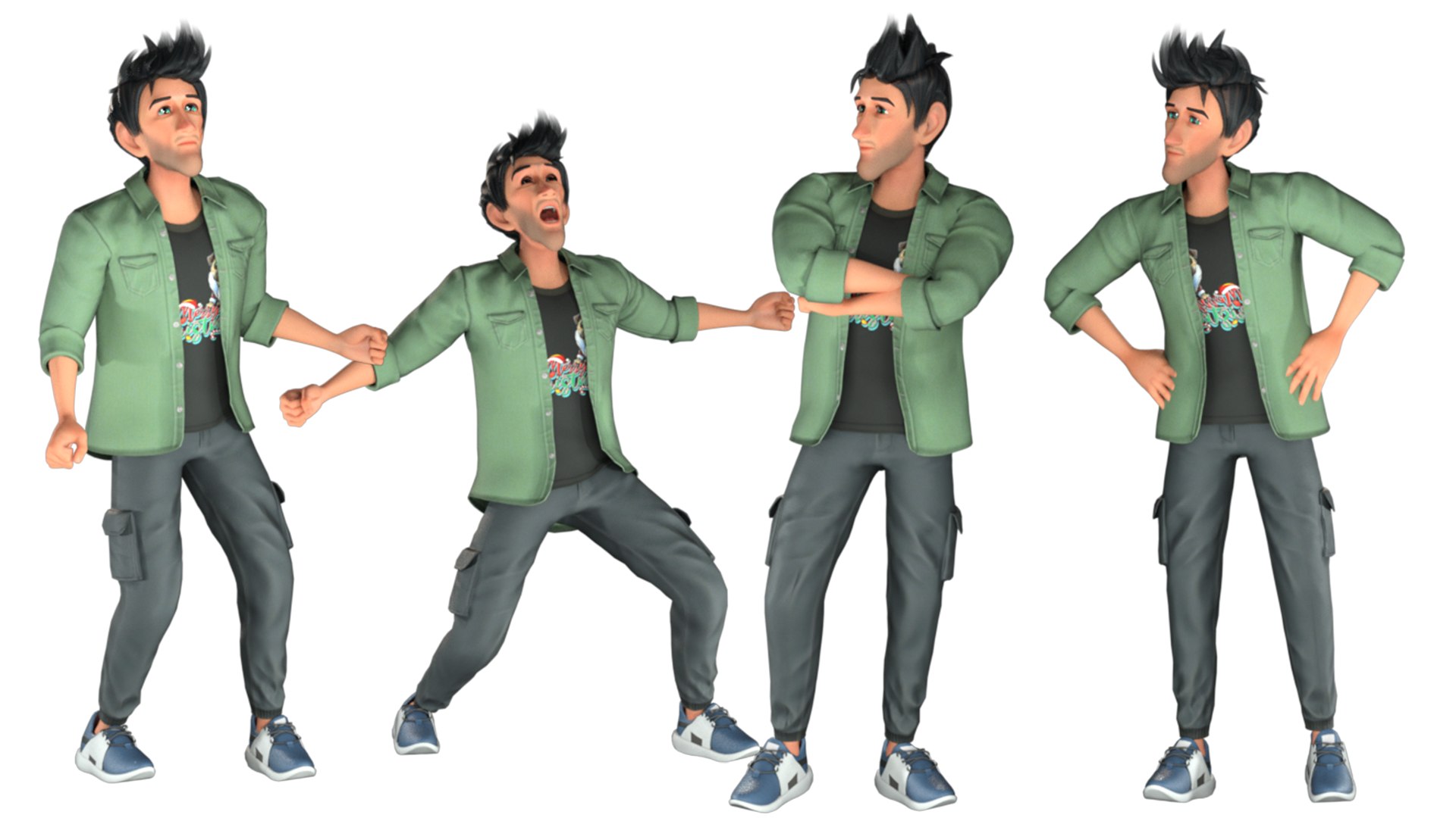 3D Cartoon Rigged stylist Man Character 3D Model model - TurboSquid 2143407